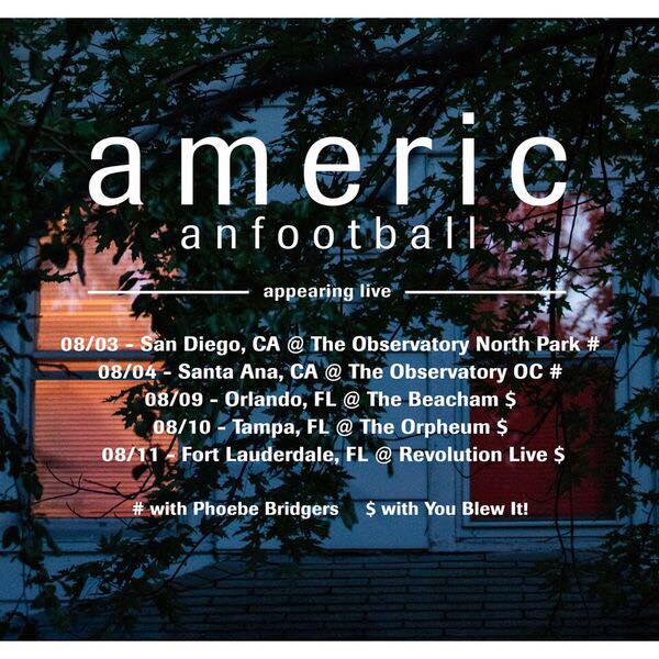 WIN TIX: American Football w/ You Blew It! at The Beacham, Orlando, FL ...