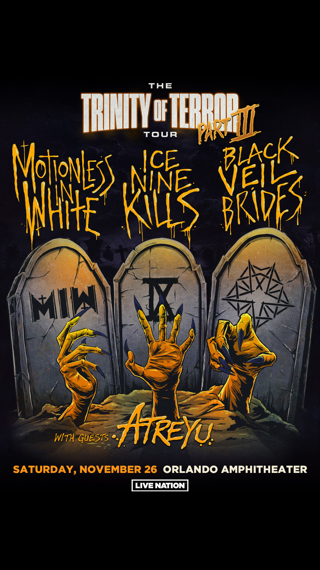 GIVEAWAY — Trinity Of Terror Tour at Orlando Amp (Nov 26) ⋆ Shows I Go ...