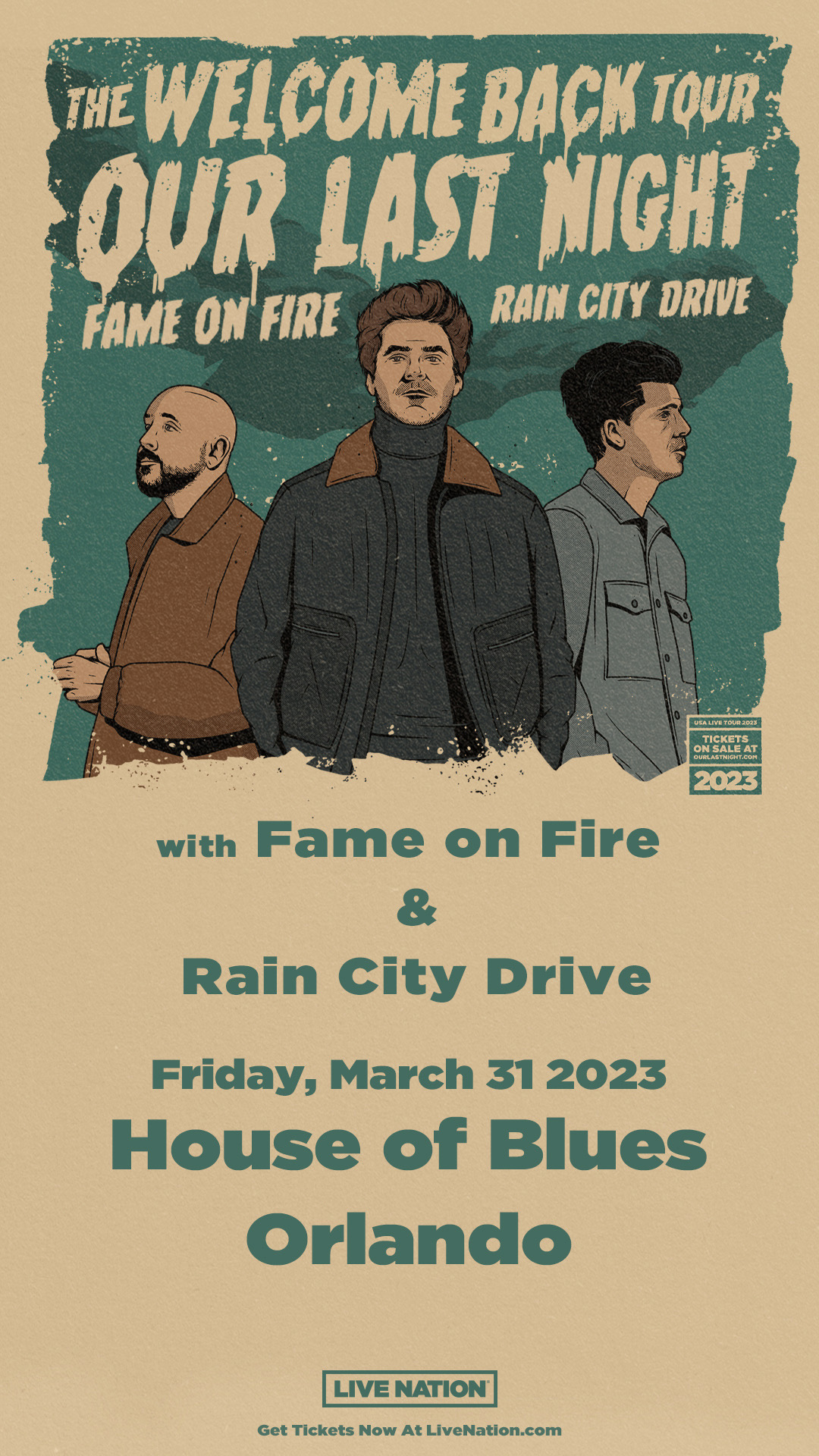 GIVEAWAY — Our Last Night (SOLD OUT) at House Of Blues Orlando (March ...