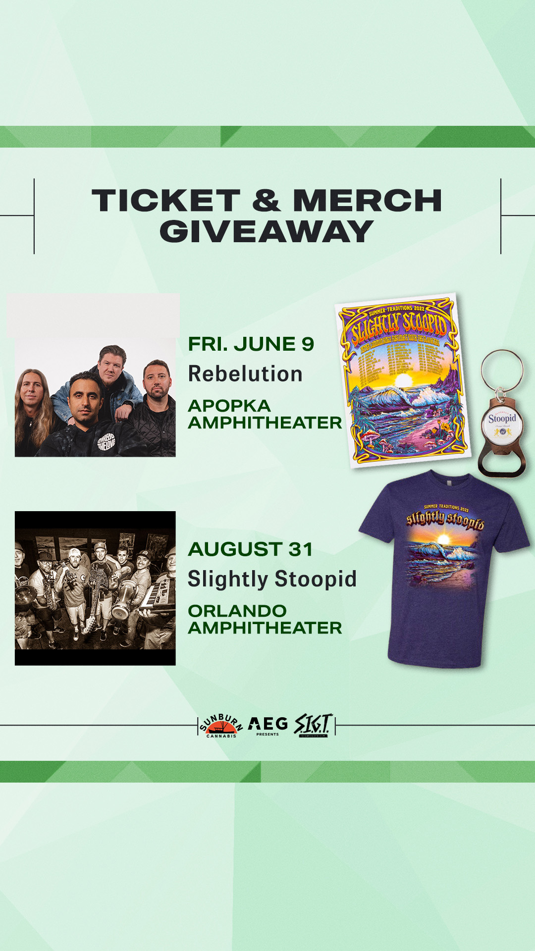 TIX+MERCH GIVEAWAY — Rebelution at Apopka Amp (June 09) + Slightly ...