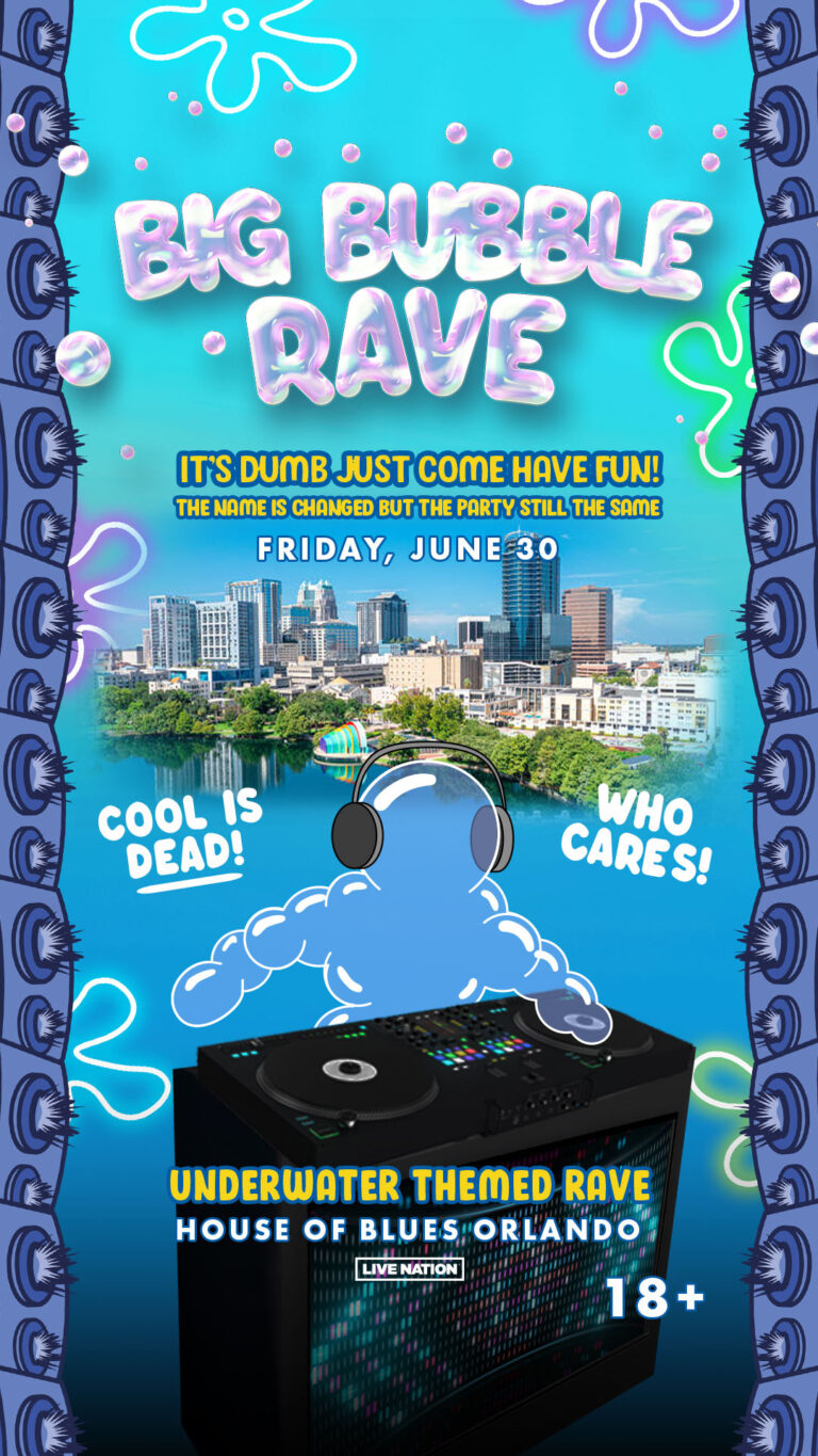 GIVEAWAY — Big Bubble Spongebob Themed Rave at HOB Orlando (June 30) ⋆ ...