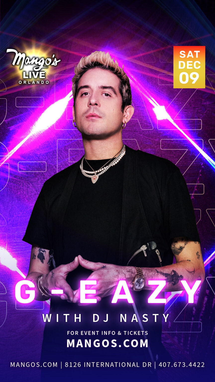 GIVEAWAY — G-Eazy at Mangos LIVE Orlando (Dec 09) ⋆ Shows I Go To | 🎤 ...