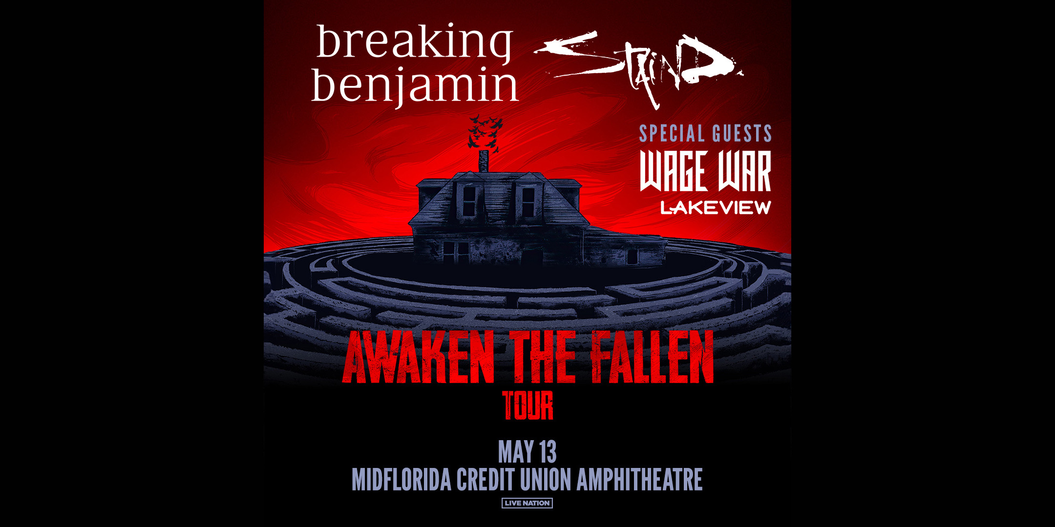 GIVEAWAY — Staind & Breaking Benjamin w/ Daughtry & Lakeview at MIDFL ...