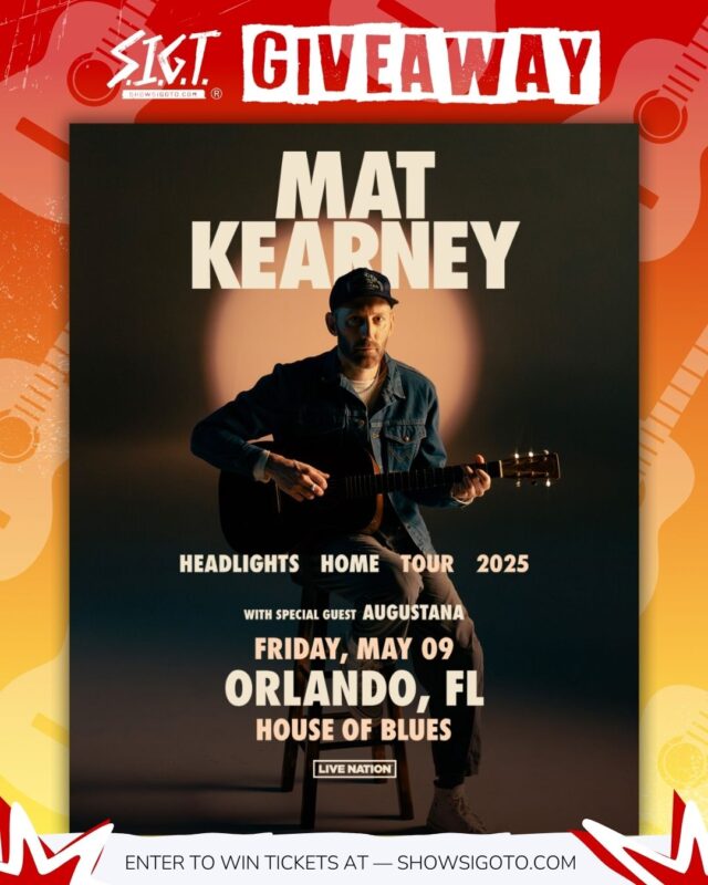 GIVEAWAY — Mat Kearney (2 Shows!) — House of Blues ORLANDO (May 9 ...