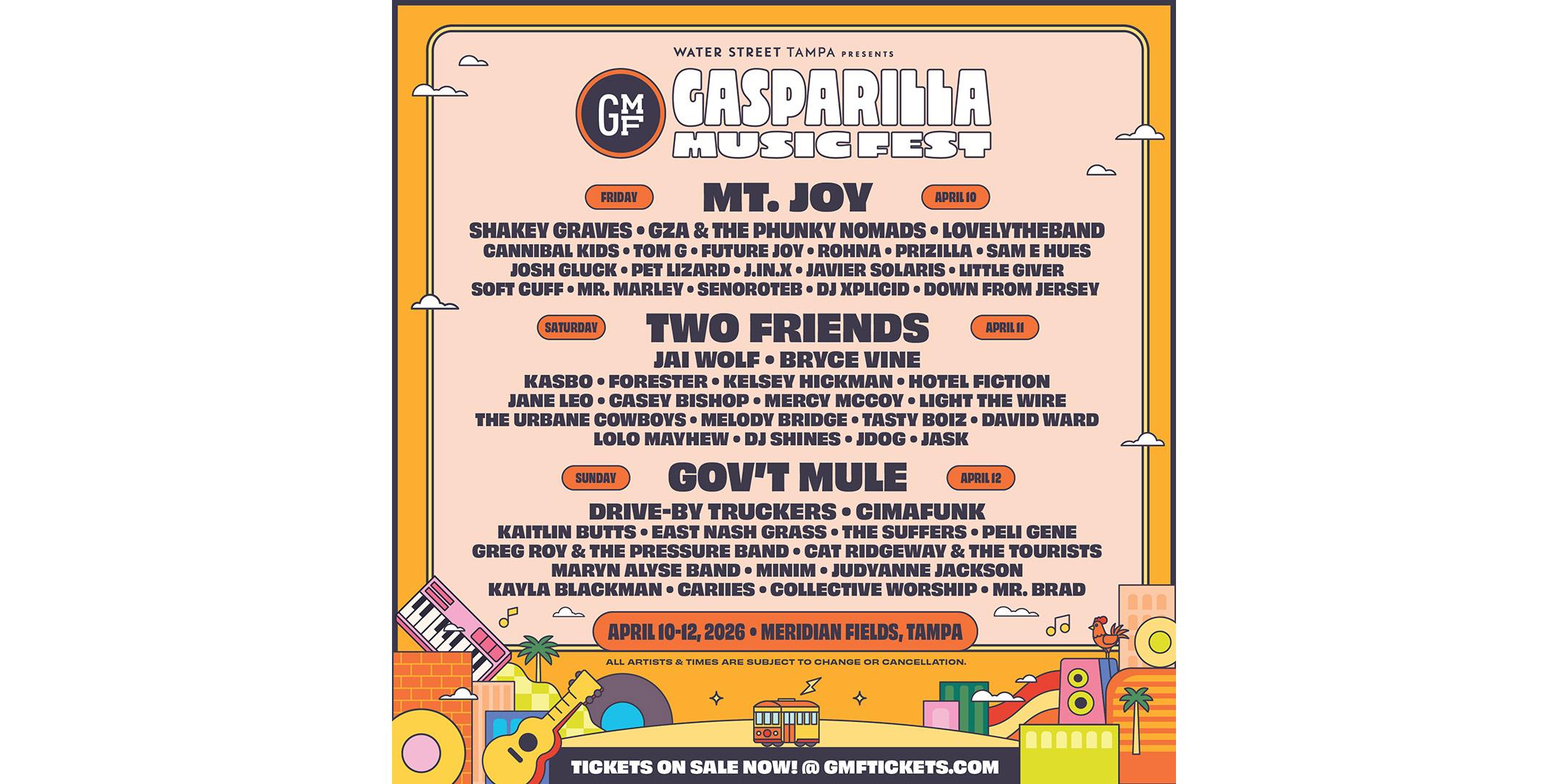 FESTIVAL GIVEAWAY — Gasparilla Music Fest at Meridian Fields in Tampa ...
